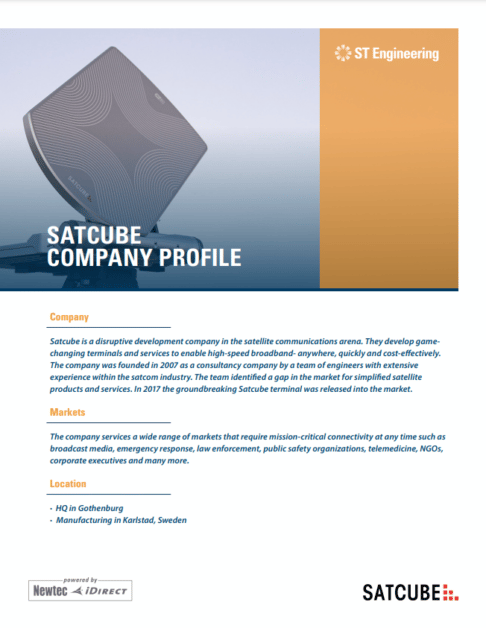 Satcube Company Profile - ST Engineering iDirect