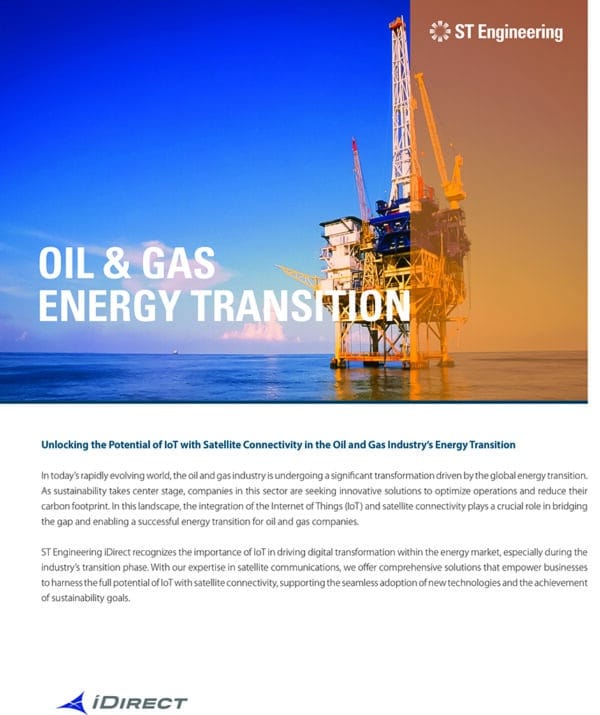 Brochure Oil & Gas - Energy Transition - ST Engineering iDirect